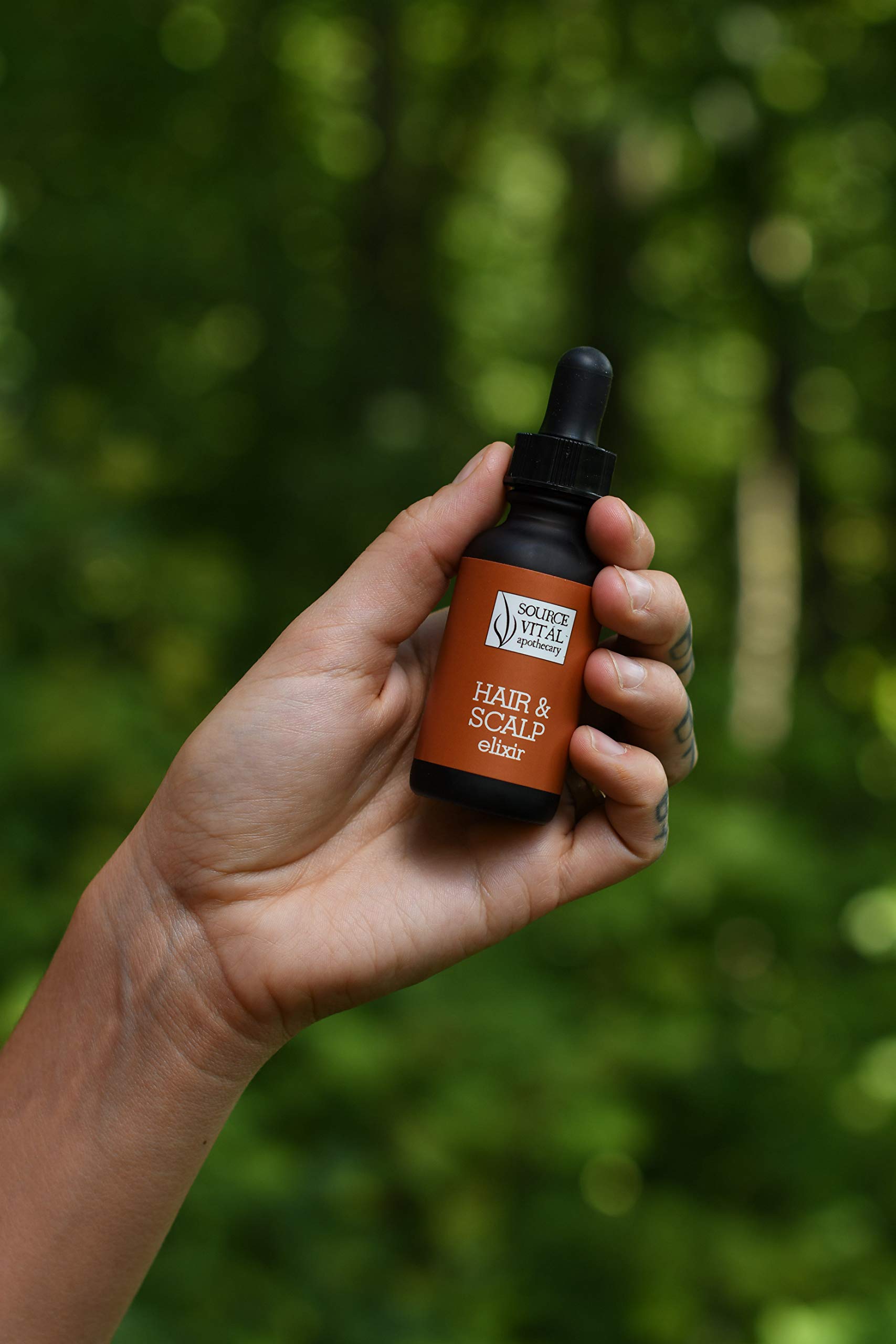 Hair & Scalp Elixir by Source Vitál Apothecary | Scalp Hydration for Healthy Hair Follicles | Handcrafted with Organic Botanicals | 100% Vegan |1.1 fl oz