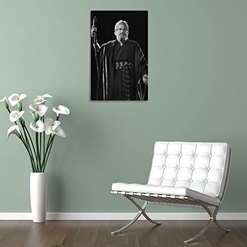 HAILAOB Film Actor Charlton Heston Home Decoration Canvas Painting Poster 12x18inch(30x45cm)