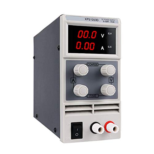 KPS1203D DPS305U Adjustable Switch DC Adjustable Power Supply 4-Digital LED Display AC110V for Lab, Automobile Battery Charger, DIY Tool, Repair, Research (KPS1203D)