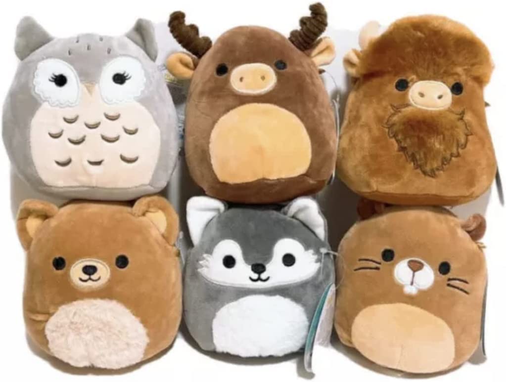 Set of 6 Squishmallows Wilderness Squad 5" Wilfred Maurice Mini Plush Dolls