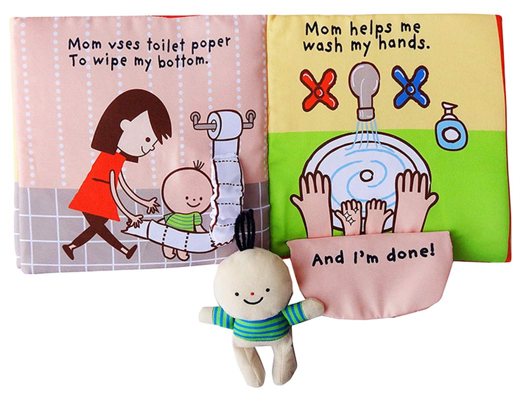 Xiaoyu Soft Books for Newborn Babies, Soft Activity Baby Book, Educational Toy for Boy & Girl, Touch and Feel Activity, Bedtime Story, Potty