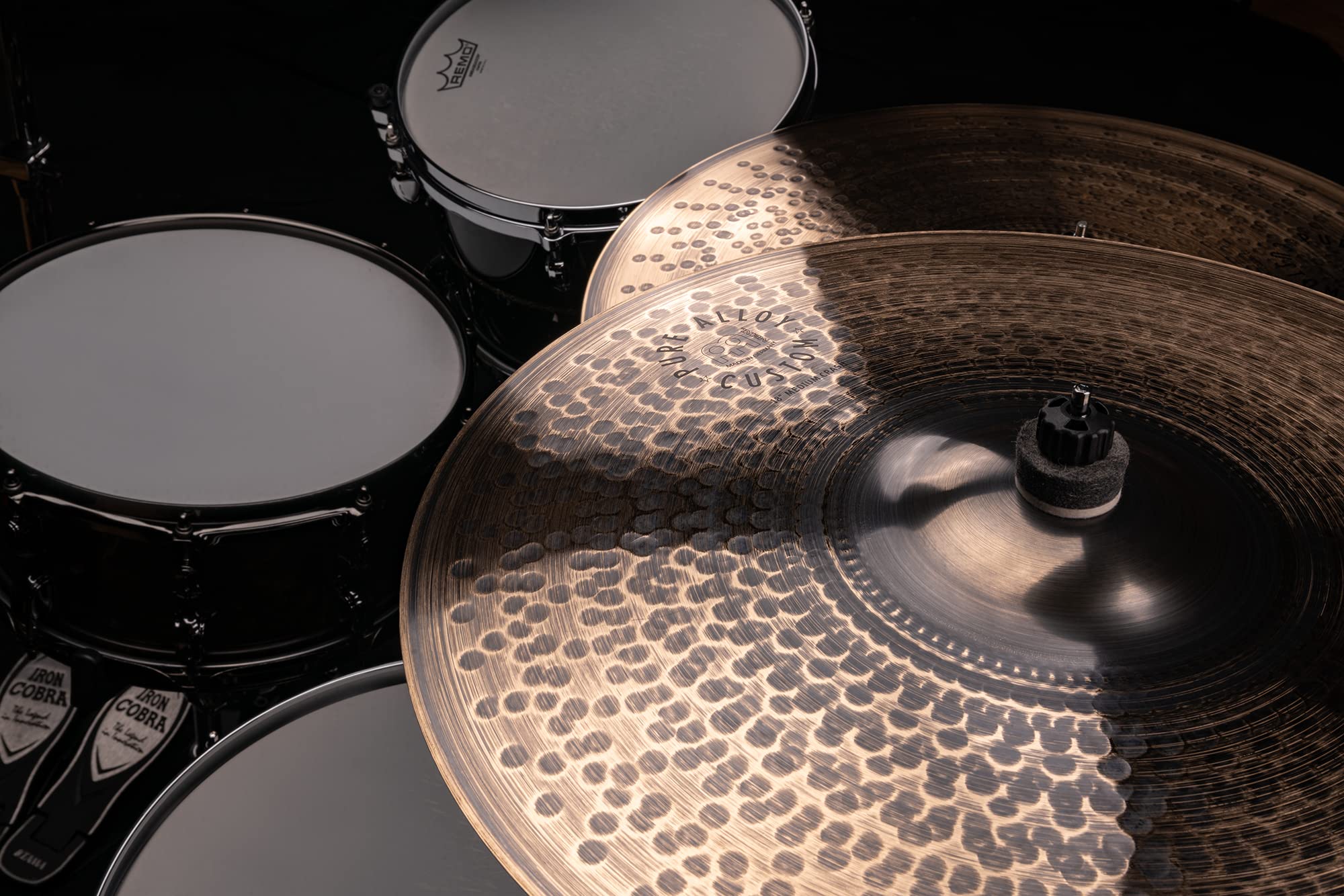 Meinl Cymbals Pure Alloy Custom 18" Medium Crash Cymbal β Made in Germany β Smoked Bronze Finish, 2-Year Warranty (PAC18MC)