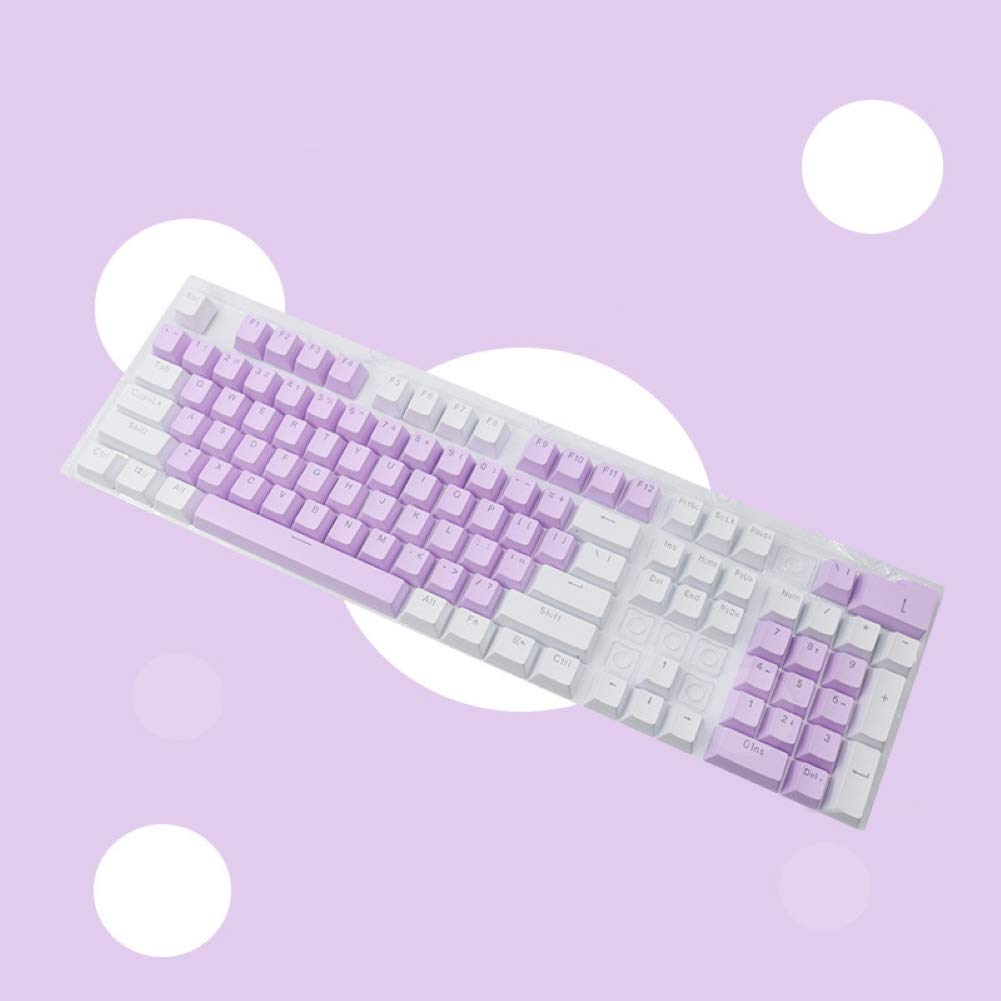 shlutesoy 104Pcs/Set Backlit Mechanical Gaming Keyboard Keycap Portable Keyboard Keycap Gaming/Office Blue