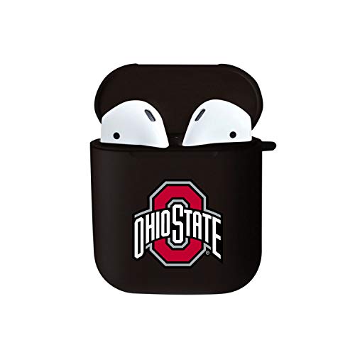 OTM Essentials Officially Licensed Ohio State University Buckeyes Earbuds Case - Black - Compatible with AirPods