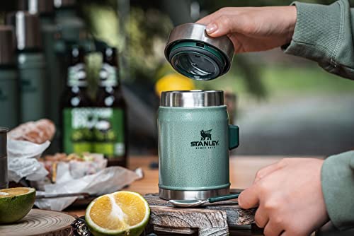 Stanley Classic Legendary Food Jar 0.4L Nightfall with Spork β BPA Free Stainless Steel Soup Flask - Keeps Cold or Hot for 7 Hours - Leakproof - Dishwasher Safe