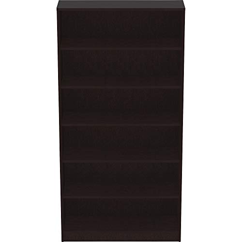 Lorell Essential Bookcase, 36" x 12" x 72", Espresso