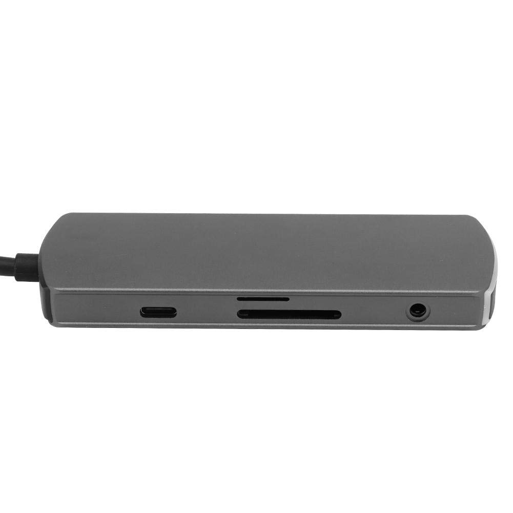 Naroote Docking Hub Hub, Durable Type-C to HDMI 8 in 1 Desktop for Computer