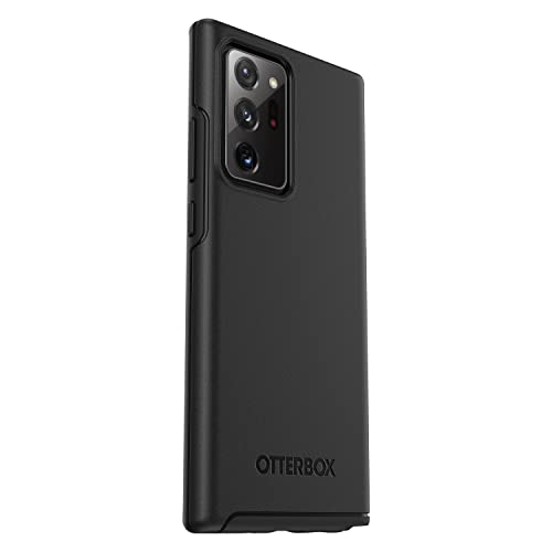 OtterBox Galaxy Note20 Ultra 5G Symmetry Series Case - BLACK, ultra-sleek, wireless charging compatible, raised edges protect camera & screen