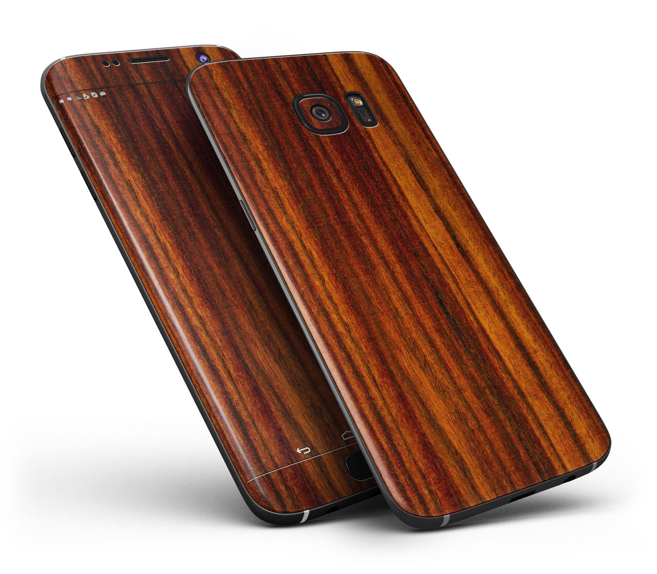 Design Skinz Design Skinz Bright Red Ebony Woodgrain Full-Body Wrap Decal Skin-Kit for The Galaxy S8 Plus