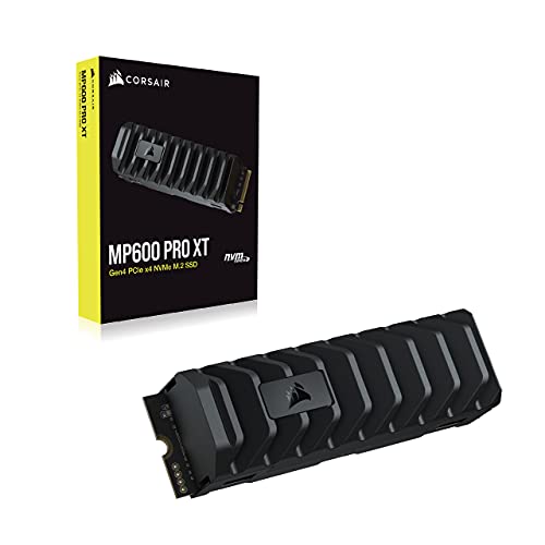Corsair MP600 PRO XT 8TB Gen4 PCIe x4 NVMe M.2 SSD - Up to 7,000 MB/s Sequential Read and 6,100 MB/s Write Speeds, High-Density TLC NAND, Aluminum Heatspreader, M.2 2280 Form-Factor - Black