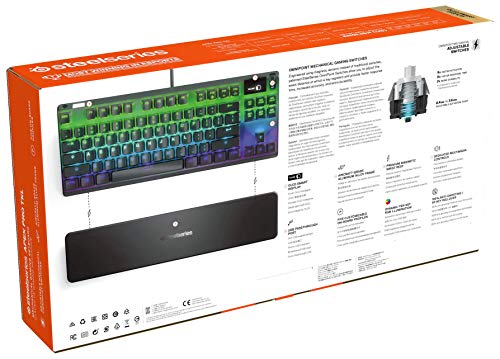 SteelSeries Apex Pro TKL - Mechanical Gaming Keyboard - Adjustable Actuation Switches - OLED Smart Display - Compact Form - French AZERTY Layout