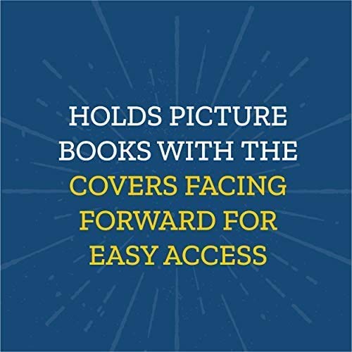Really Good Stuff Large Plastic Book Organizer Bins, Dividers, Built-in Label Holder, 13.5β by 13.5β by 7.75β (Set of 4, Primary Colors) - For Picture Books, Large Reference Books in Classroom or Home
