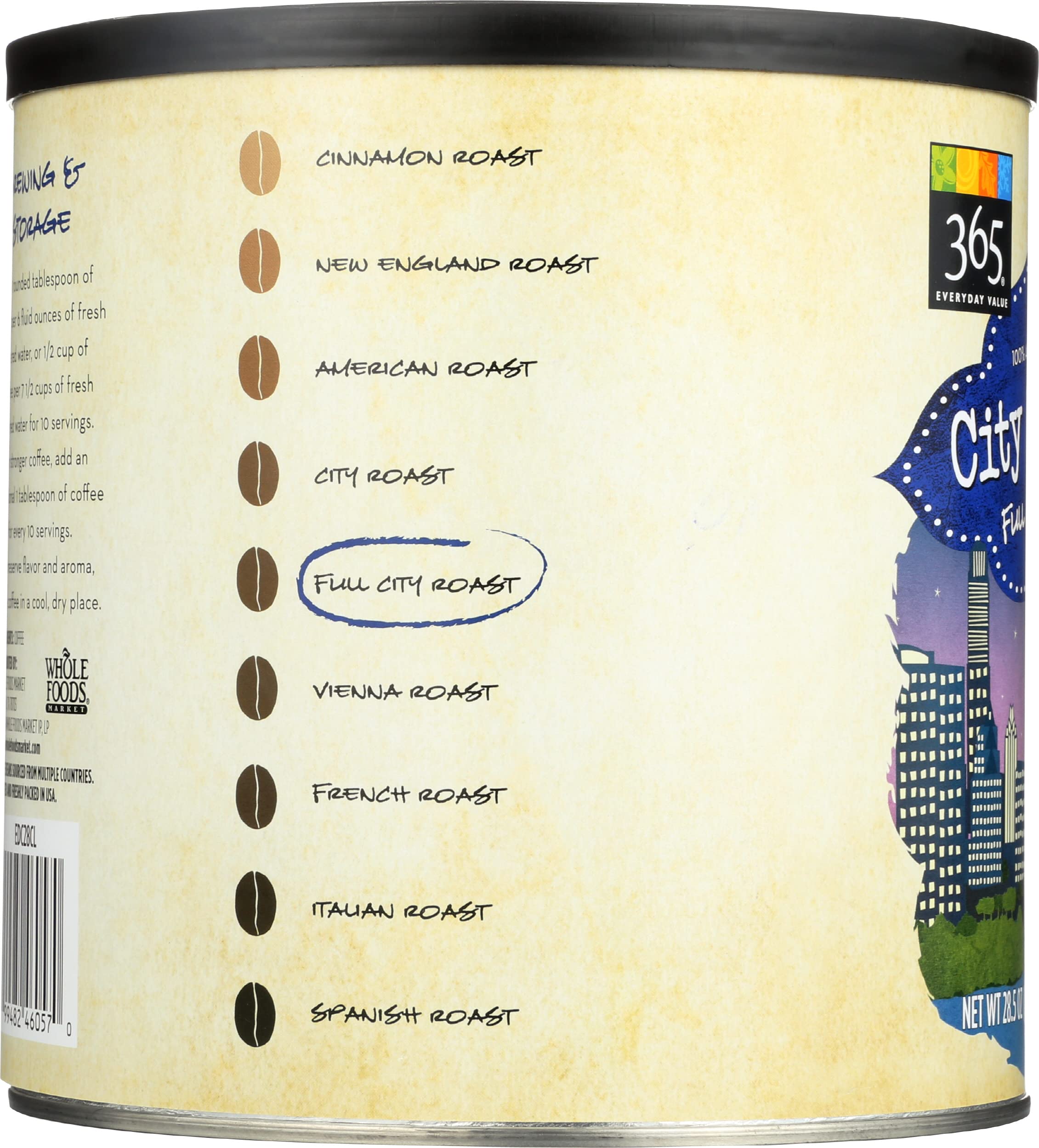 365 by Whole Foods Market, Coffee City Limits Full City Roast, 28.5 Ounce