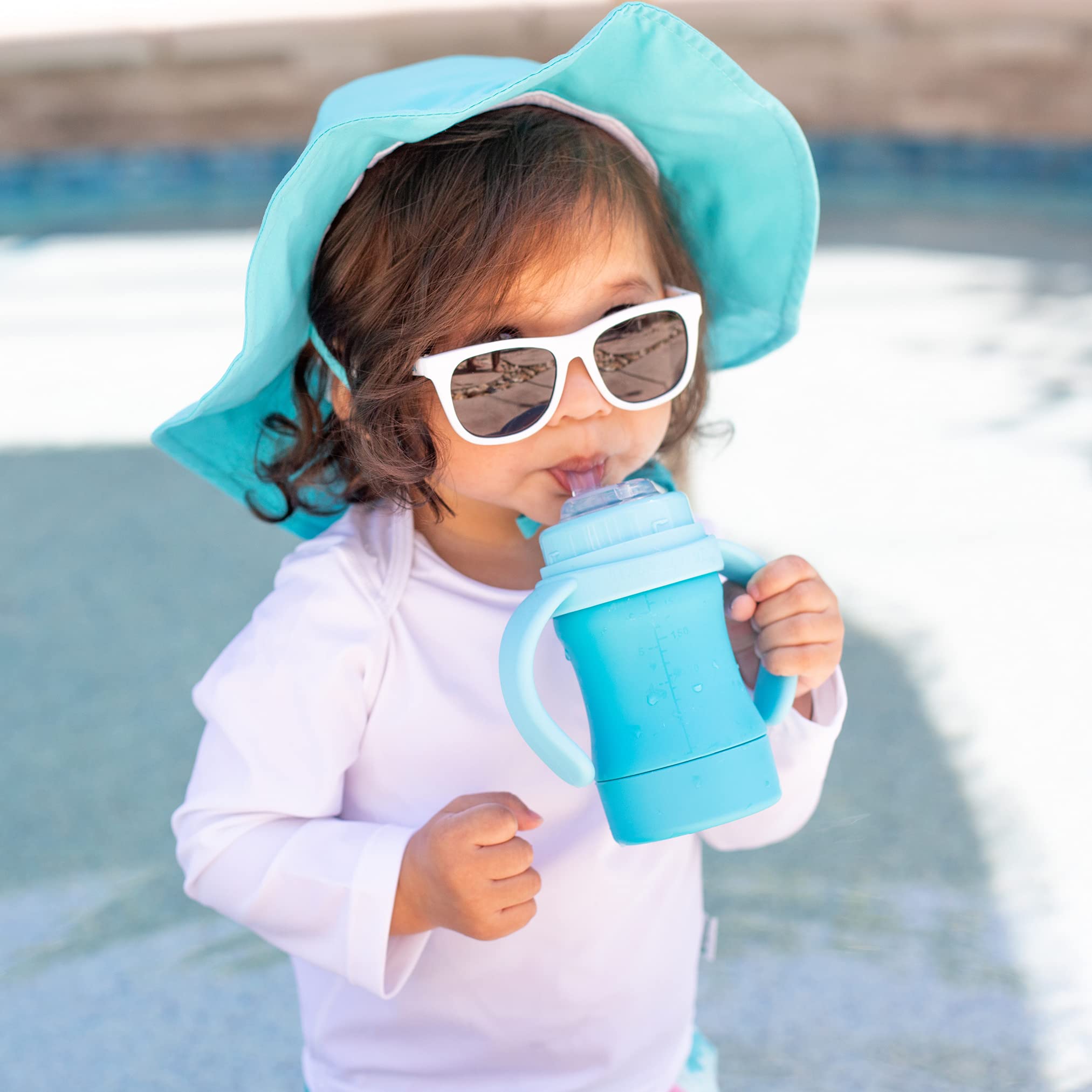 i play. by green sprouts baby-boys Flexible Sunglasses,White,0-2yr