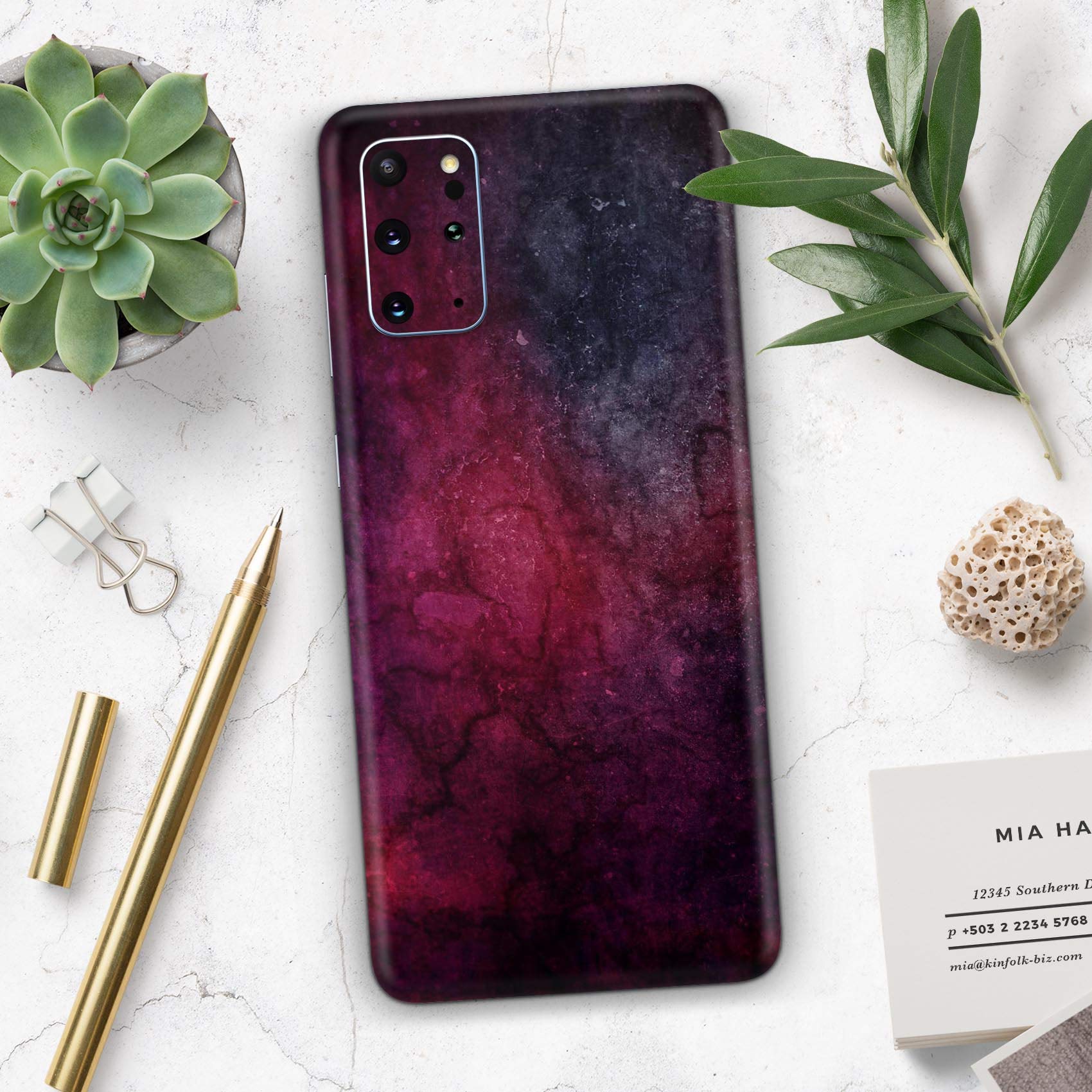 DesignSkinz Abstract Fire & Ice V18 Protective Vinyl Decal Wrap Skin Cover Compatible with The Samsung Galaxy S20 (Screen Trim & Back Glass Skin)