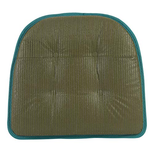 Klear Vu Omega Non-Slip Universal Chair Cushions for Dining Room, Kitchen and Office Use, U-Shaped Skid-Proof Seat Pad, 15x16 Inches, 4 Pack, 07 Teal