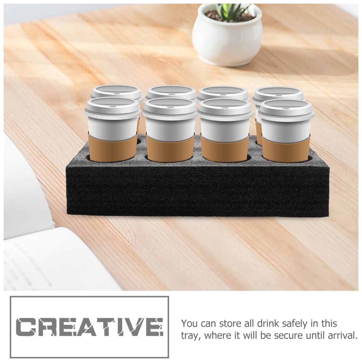 2pcs Milk Tea Drink Cup Holder Sodas Drinks Drink Packaging Tray Coffee Cup Carrier Take Out Cup Holder Disposable Drinkware Coffee Cup Tray Commercial Tea Milk Pearl re-usable