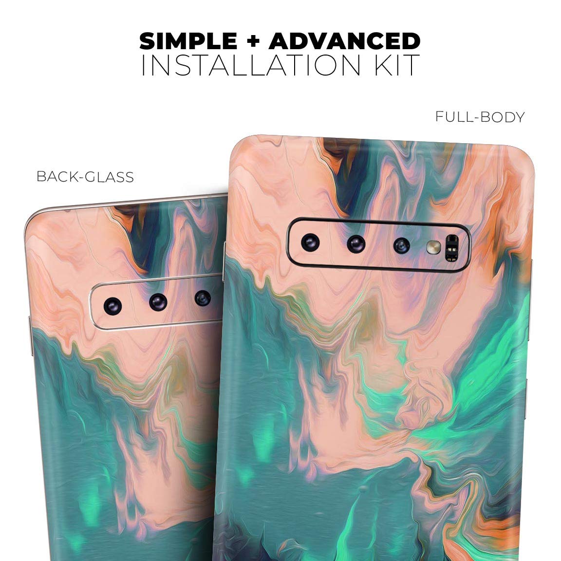 DesignSkinz Liquid Abstract Paint Remix V39 Protective Vinyl Decal Wrap Skin Cover Compatible with The Samsung Galaxy S20 (Screen Trim & Back Glass Skin)