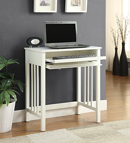 Convenience Concepts Designs2Go Mission Desk with Keyboard Drawer, White