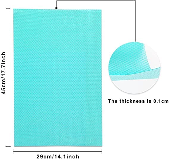 8 PCS Refrigerator Liners,HAUSPROFI EVA Refrigerator Mats for Shelves,Washable Can Be Cut Fridge Shelf Liner,Waterproof Fridge Pads Mat Drawer Table Placemats