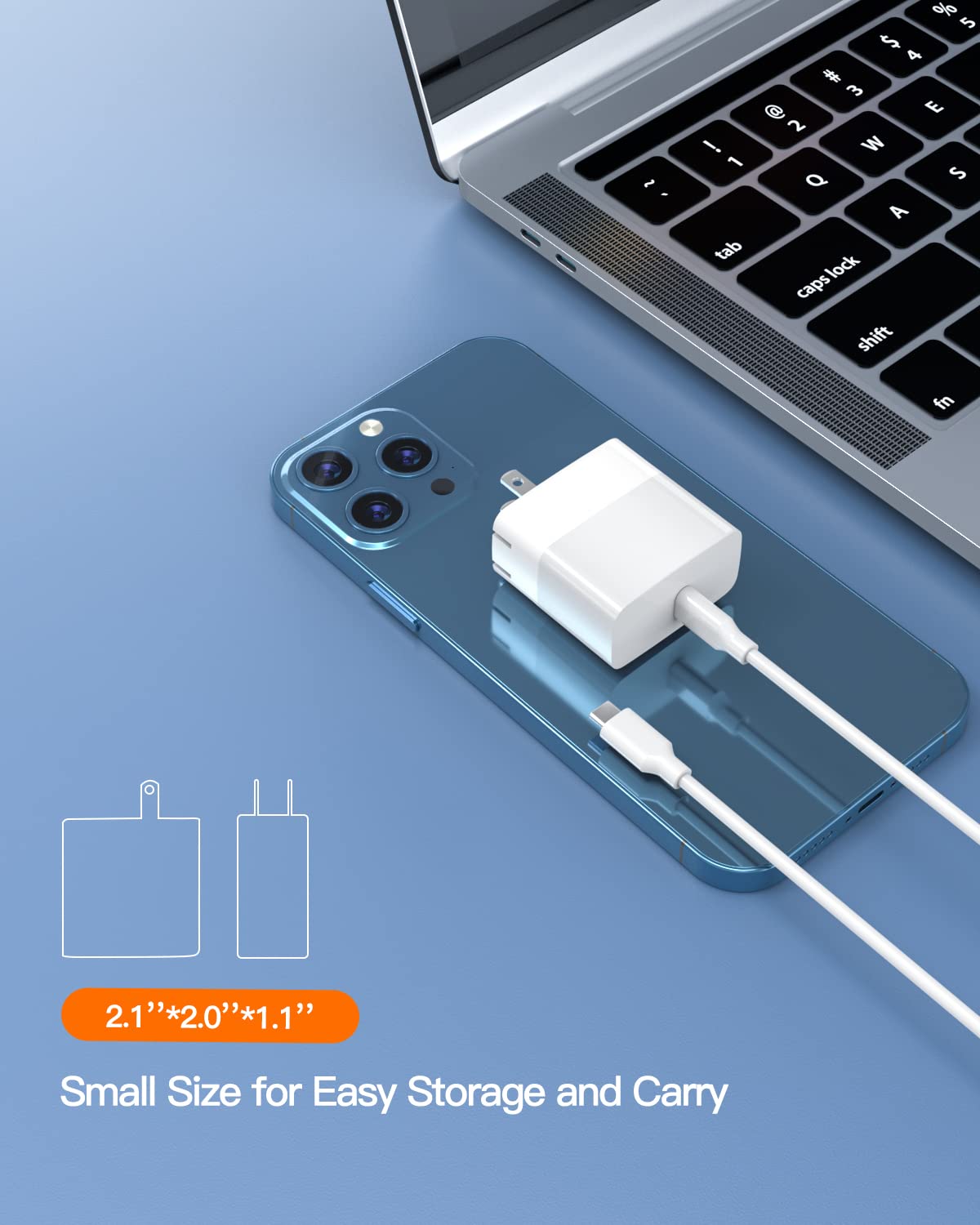 30W Charger for MacBook Air Laptop, iPad Air 4th Generation Tablet with USB C to C Charging Cable
