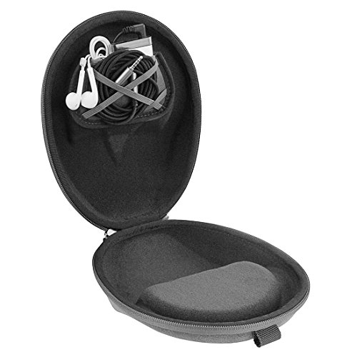 Geekria Shield Case Compatible with Beats Studio Pro, Solo3.0, Solo2.0, SoloHD, EP, Mixr Headphones, Replacement Hard Shell Travel Carrying Bag with Cable Storage (Microfiber Grey)