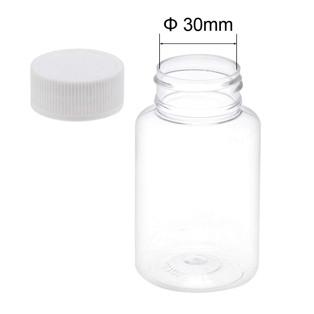 uxcell 3.4 oz/100ml PET Plastic Lab Chemical Reagent Bottle Wide Mouth Liquid/Solid Storage Container Clear Bottles w Tamper Evident Caps 20pcs