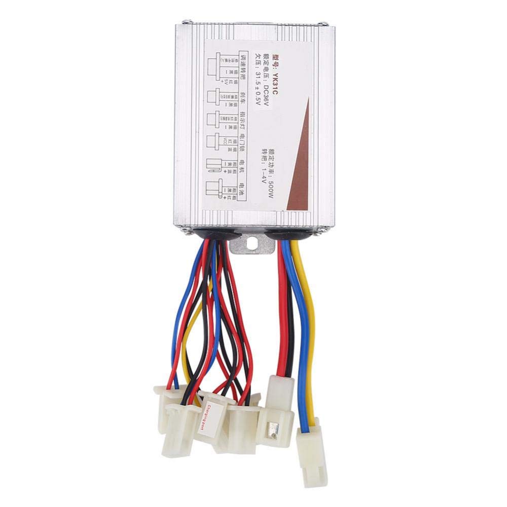 36v Brushed Motor Controller,Electric Bike Brushless Motor Controller,36V 500W Scooter Motor Controller Motor Brushed Controller Box for Electric ycle Scooter Ebike