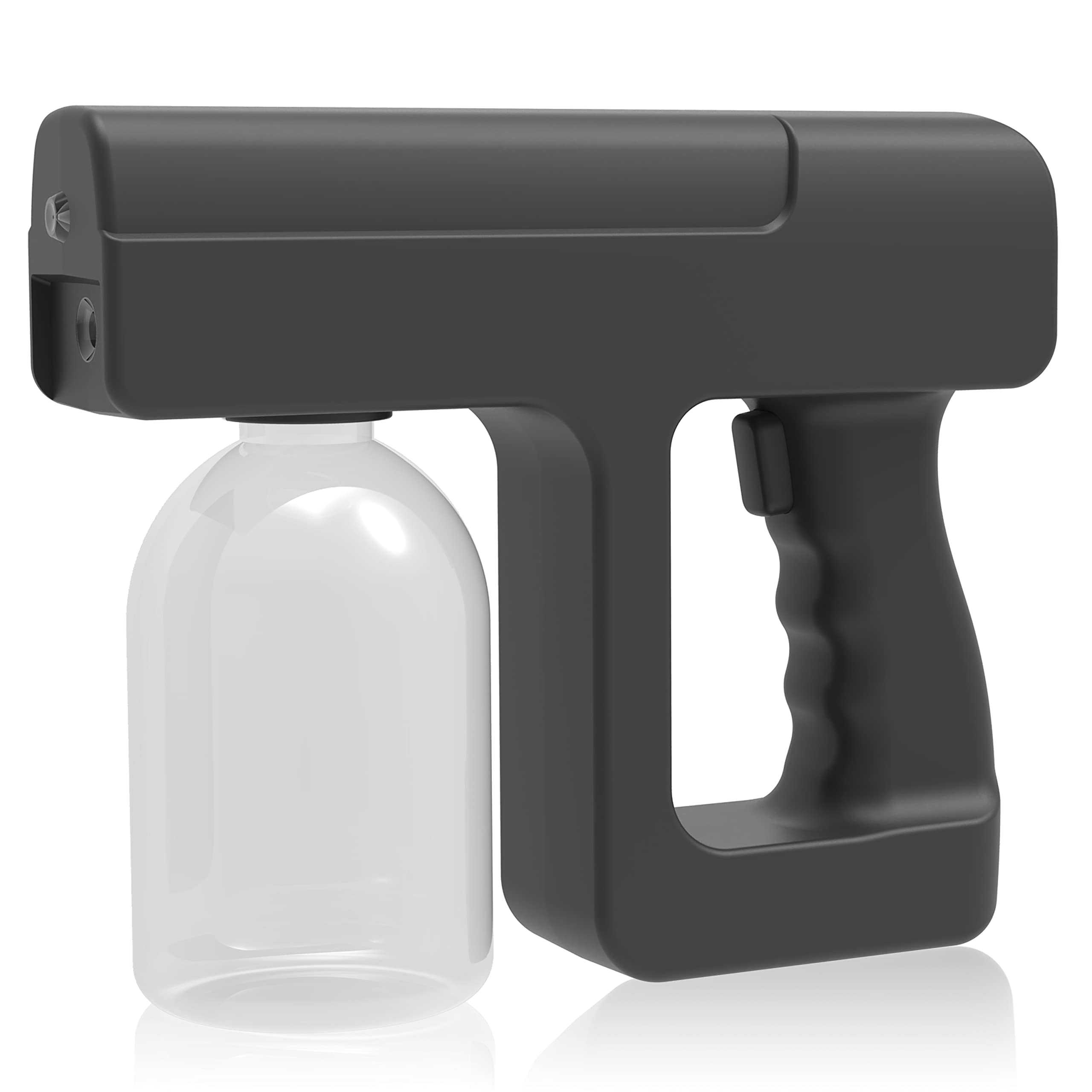 MOSSRW Disinfectant Spray Gun Handheld Spray Disinfection Gun Charging Portable Blue Light atomizing Gun Spray for Atomizer Sprayer pet Disinfection (Black)