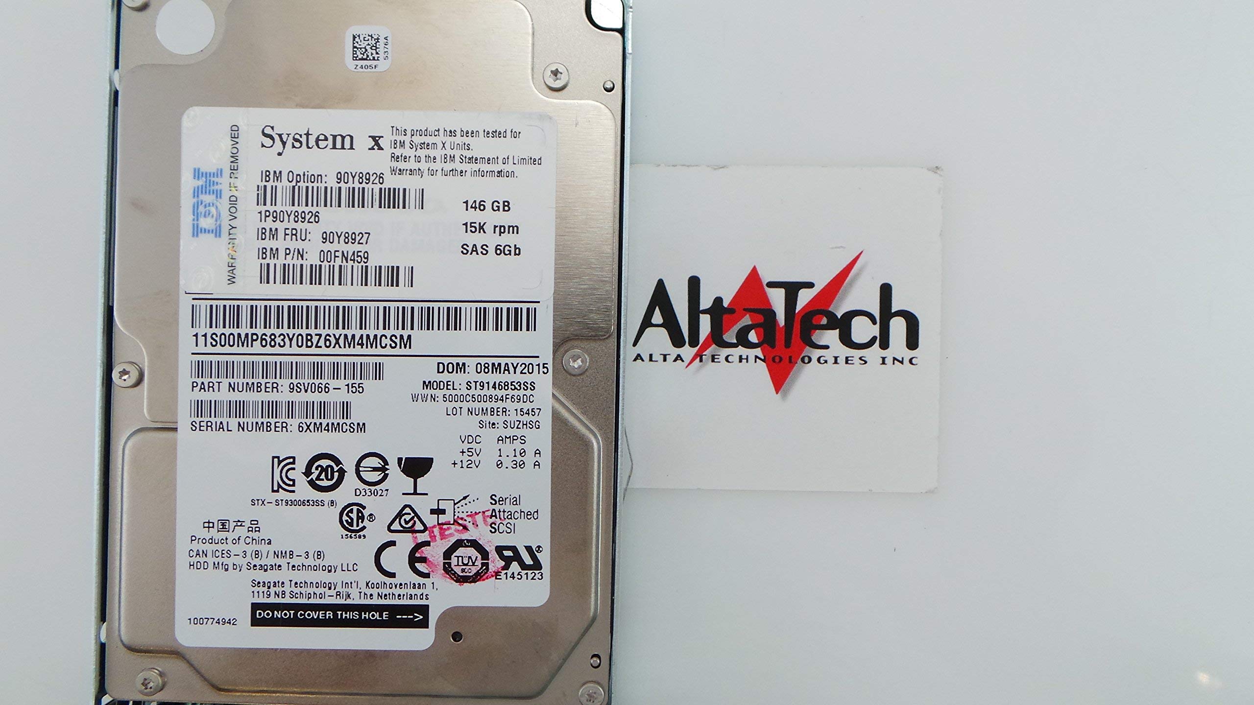 IBM 90Y8927 - 146GB 2.5in SAS 15K 6Gb/s HS Hard Drive (Renewed)