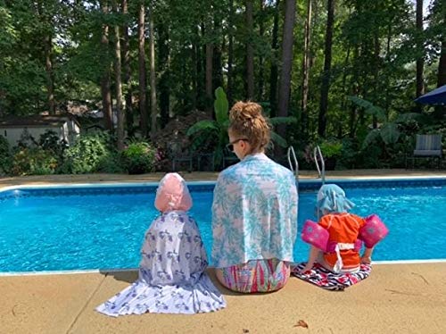 Luv Bug UPF Pool/Beach Towel, Sunscreen Towel, UV Protection, UPF 50+, Sand Free, Absorbent, & Quick Drying for Swimming, Beaches, Camping, & Travel (28.5" x 58.5", Grey)