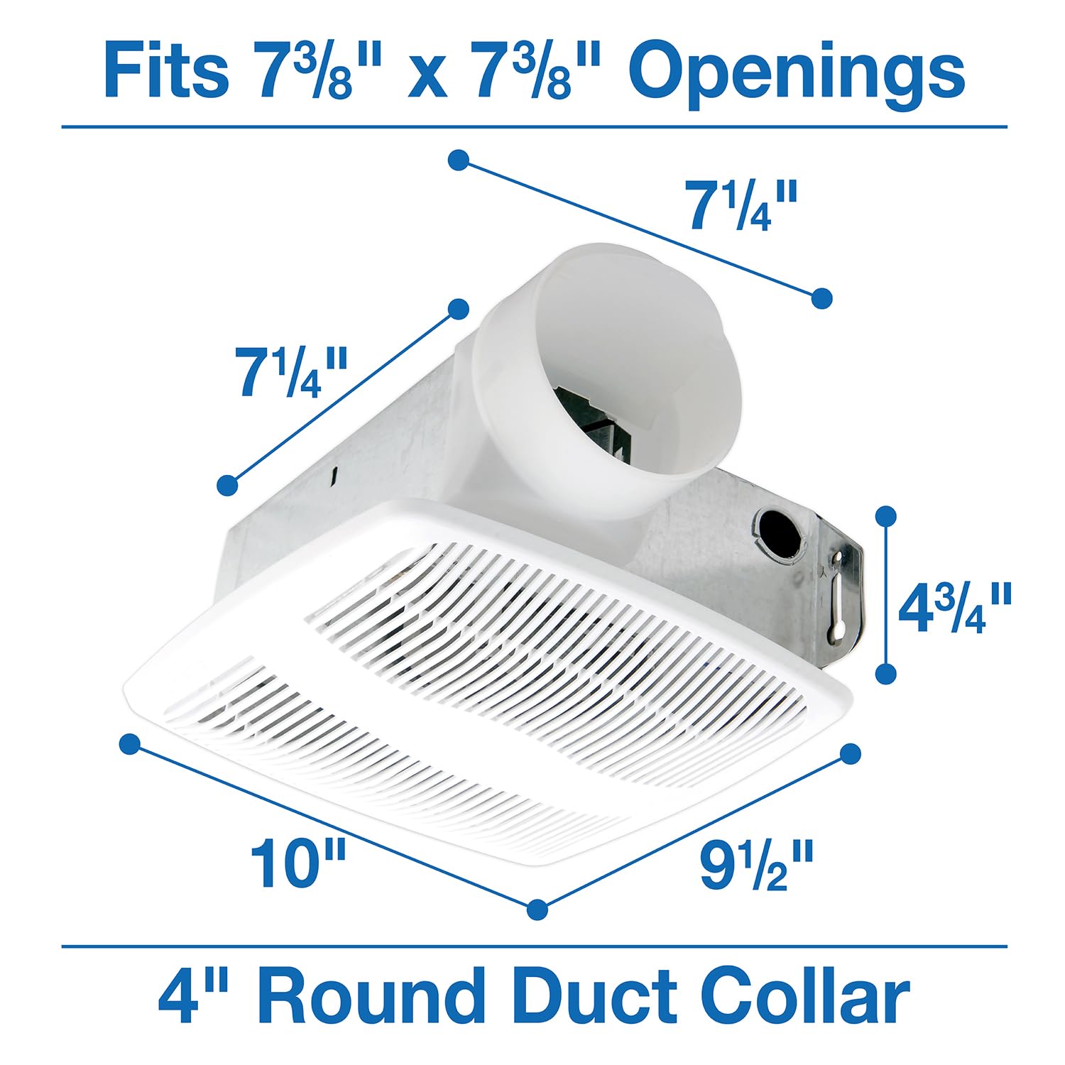 Air King AS54 Advantage Bath 50-CFM at 3.0-Sones, White Finish Exhaust Fans, Medium