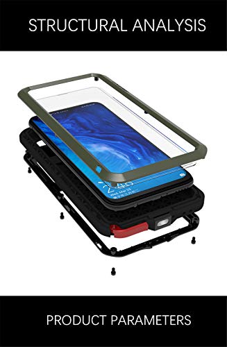 LOVE MEI for Huawei P40 Lite Case, Aluminum Metal Gorilla Glass Waterproof Shockproof Military Heavy Duty Sturdy Protector Cover Hard Case for Huawei P40 Lite (P40 Lite, Black)