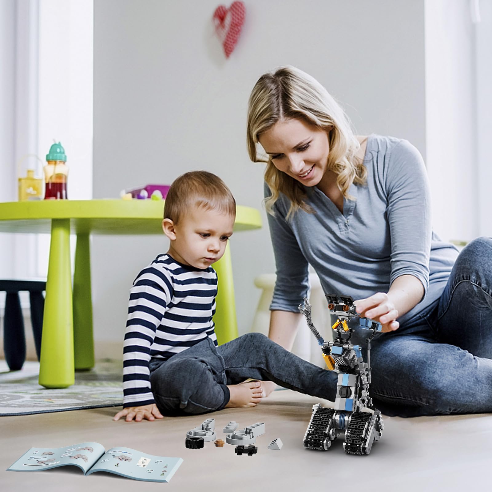 370 Pieces Johnny 5 Robot Building Set, Short Open Circuit Johnny Five Robot Model Toys, Compatible for Lego, Educational Gift Set for Ages 8-14 Boys