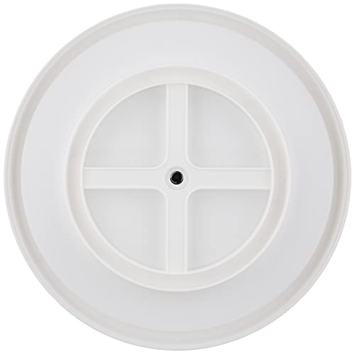 Copco 5220593 Non-Skid Pantry Cabinet Lazy Susan Turntable, 9-Inch and 12-Inch, White/Gray, 2-Pack