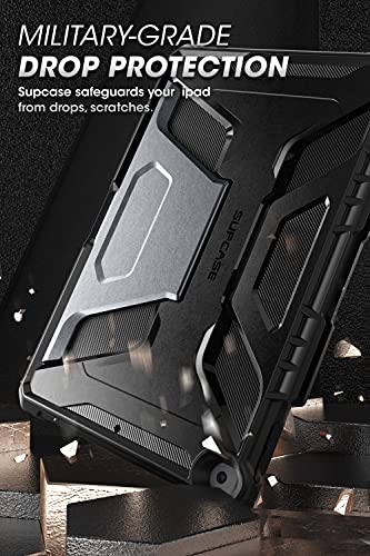 SUPCASE UB Series Designed for iPad 10.2 2019/2020/2021, iPad Air 3 Case 10.5 Inch, with Built-in Apple Pencil Holder Full Body Rugged Protective Case for iPad 9th/8th/7th Generation (Black)