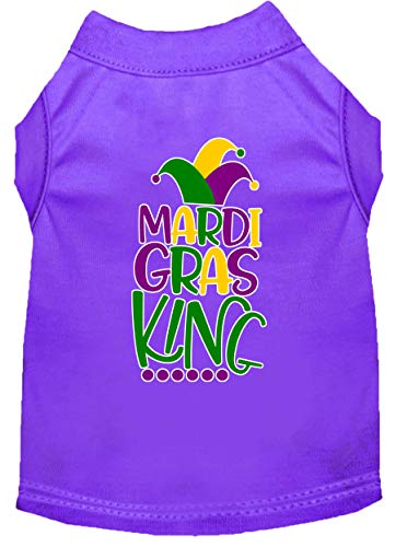 BRIGHTT - Mardi Gras King Screen Print Mardi Gras Dog Shirt Purple XS for Pet Dog Puppy Pup Pupper Doggos