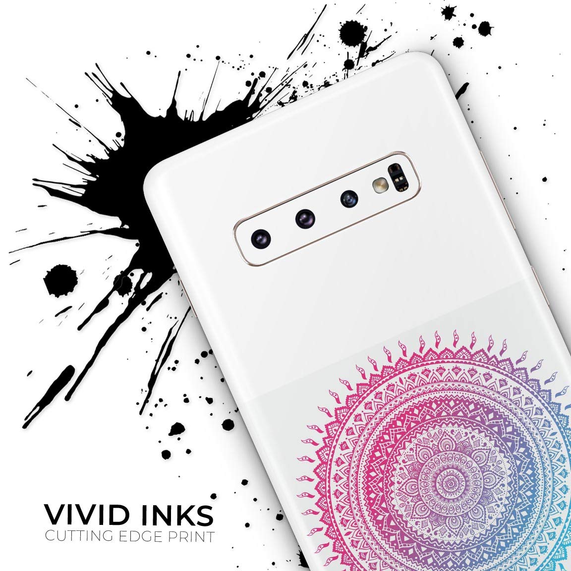 DesignSkinz Ethnic Indian Tie-Dye Circle Protective Vinyl Decal Wrap Skin Cover Compatible with The Samsung Galaxy S20 (Screen Trim & Back Glass Skin)