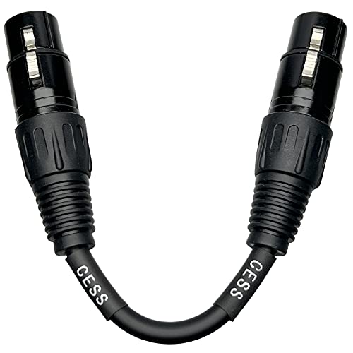 CESS-245-4i Balanced 4-Pin XLR Female to Female, Headphone Audio Coupling/Gender Change Cable, Single (4 Inches)