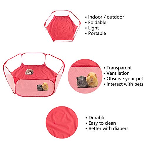Amakunft 2 Pcs Large Guinea Pig Bed Mat, Rabbit Sleep Bed, 17.7x13.7x2 Inches, Small Animal Playpen for Bunny/Chinchilla/Hedgehog