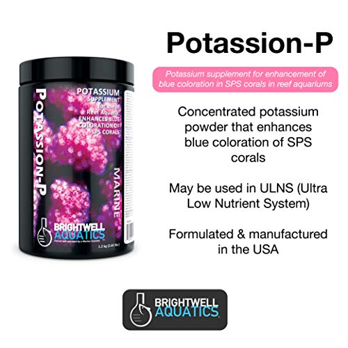 Brightwell Aquatics Potassion-P, potassium supplement primarily for reef aquaria housing SPS corals, 600g (1.3lbs)