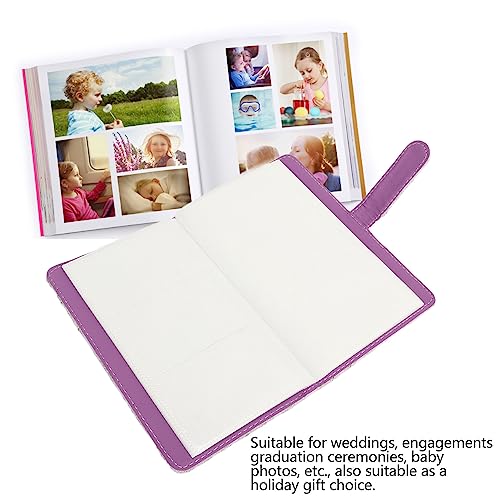 3in Transparent Photo Album Book for Fujifilm Mini 12 - Purple Lace Flower Pattern