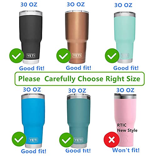 Tumbler Lid for 30 Oz,2 Replacement Lids for 30oz Stainless Steel Tumbler Travel Cup Yeti,Ozark Trails and more Cooler Cup, Flip-top Splash Proof (Black, 30 OZ)