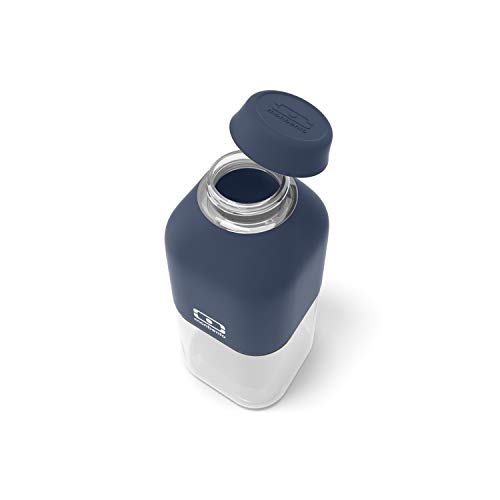 monbento - Small Water Bottle MB Positive S Infinity 11 Oz - Small Leakproof Water Bottle to Slip into a Handbag - BPA Free - Food Grade Safe - Blue
