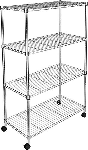 InfiniPower Storag Shelf Unit Heavy Duty Adjustable, 35.43" D x 17.72" W x 65.35" H, 4 Tier