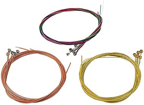 3 Sets Of 6 Acoustic Guitar Strings Steel String With 4 Guitar Picks, Guitar String Winder Guitar Kit For Beginners Performers