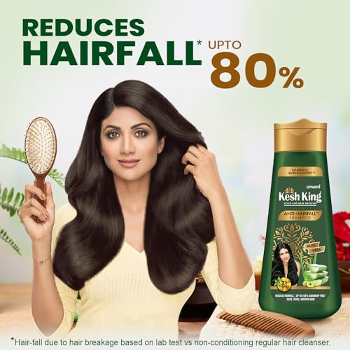 KESH KING Anti Hairfall Shampoo | with Ayurvedic Herbs & Aloe Vera | Provides Healthy Nourished Scalp | for Shiny Smooth Hair | 11.49 Fl Oz/340ml