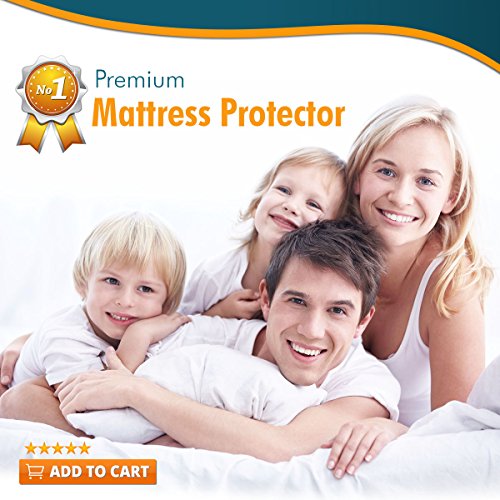 Crib Mattress Protector Waterproof β Bamboo Quilted Ultra Soft White Terry Fitted Sheet Style (Crib)