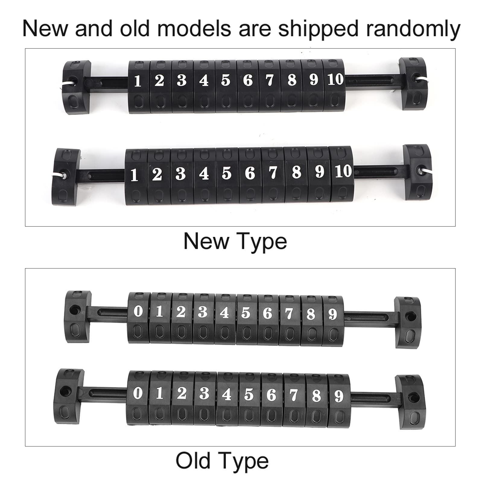 2pcs Table Football Counter 10 Numbers Scoring Score Counter Indicator for Standard Foosball Tables(Black)