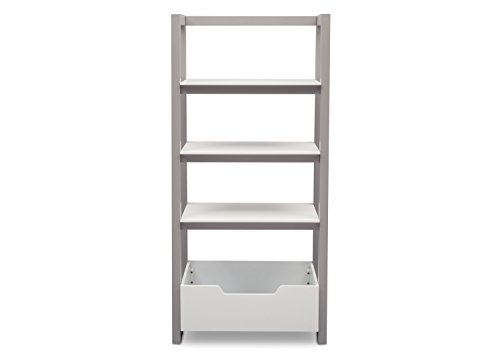 Delta Children Ladder Shelf, White/Grey